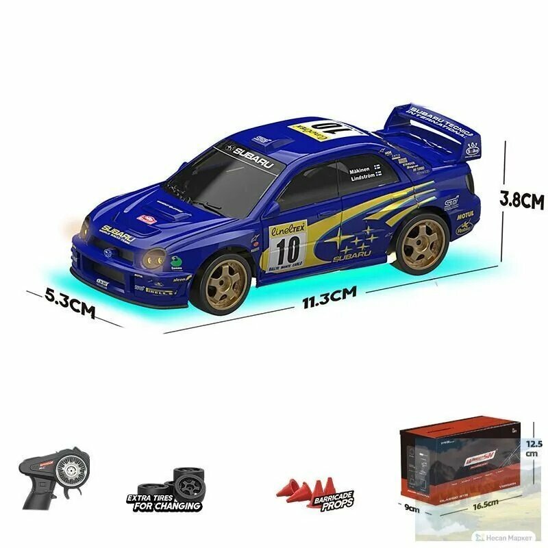 Радиоуправляемая машинка SUBARU BRZ 1:43, полный привод, пульт 2.4 ГГц