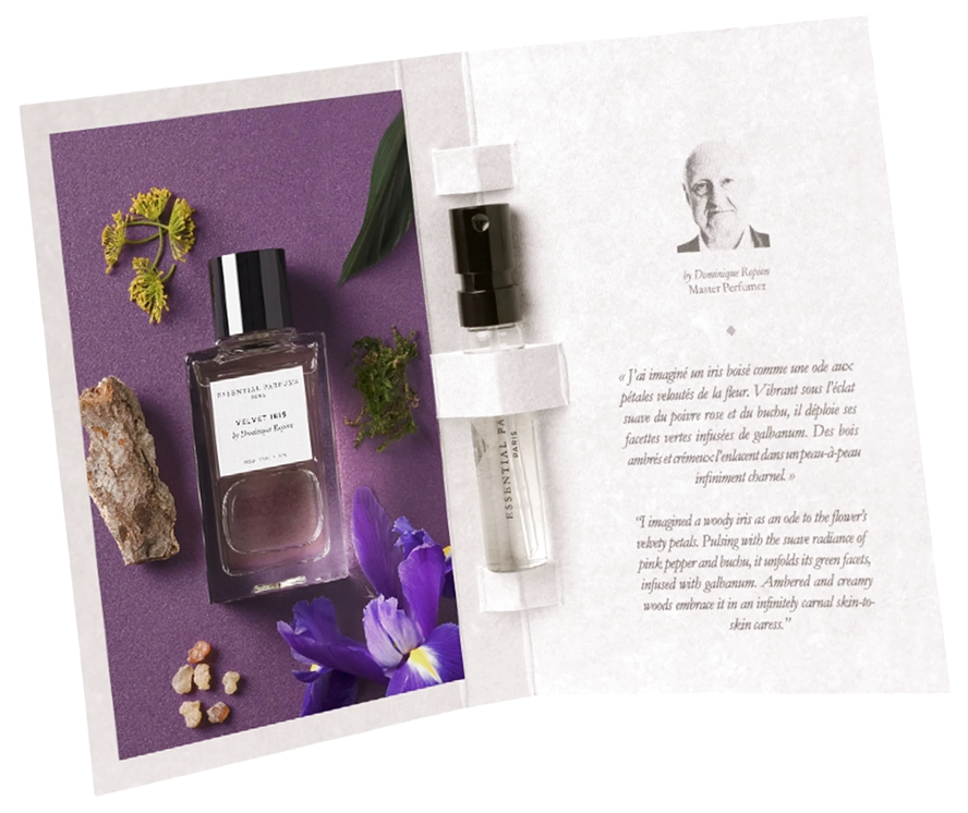 Парфюмерная вода унисекс Эссенциал Парфюмс Вельвет Ирис 2 мл - Essential Parfums Velvet Iris сэмпл