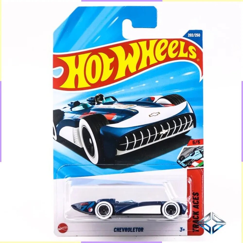 Игрушечный автомобиль Hot Wheels ChevroletOR Track Aces, масштаб 1:64, синий, металлический сплав