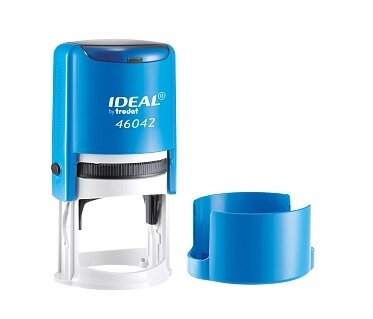 Ideal 46042 автоматическая оснастка для печати диаметр 42 мм (синяя)