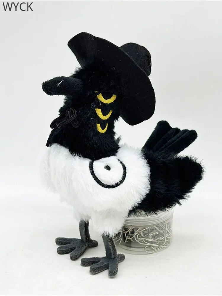 Мягкая Игрушка kpop demon hunter, 20см, Велюр искусственный, Хлопковое волокно, Белый/черный