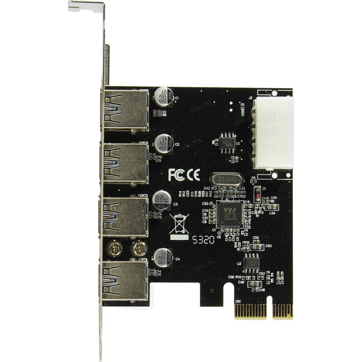 Orient VA-3U4PEV2 (OEM) PCI-Ex1, USB3.2 1x1, 4 port-ext — фото 1