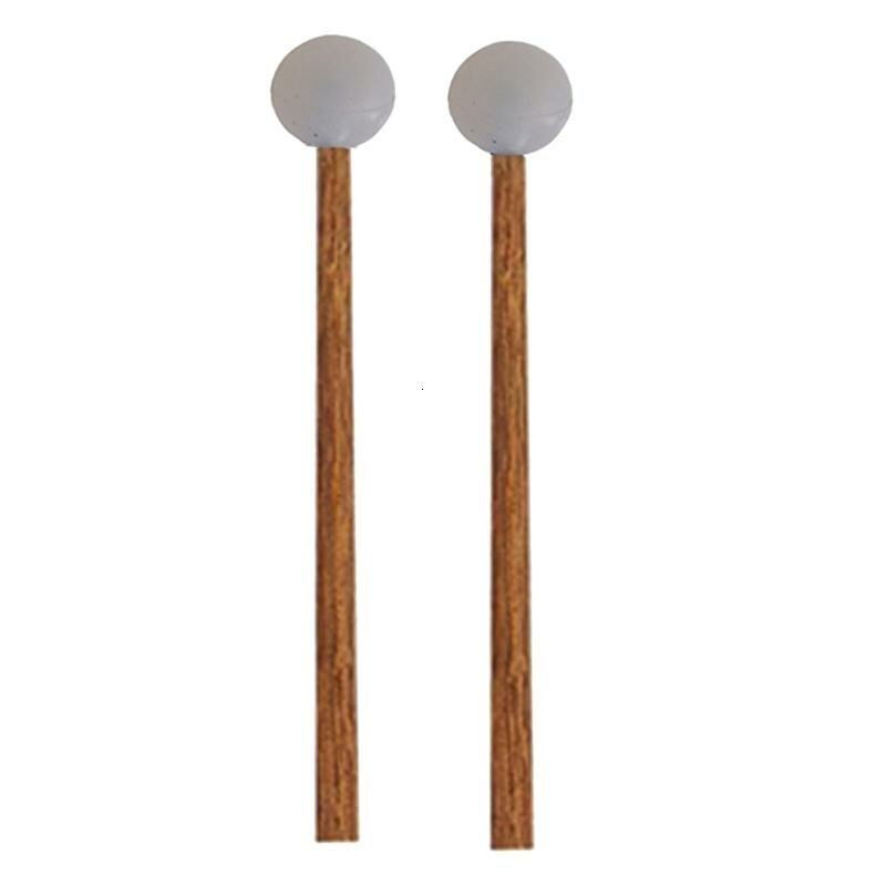 Пара палочек для стального язычкового барабана с резиновой головкой, Белый