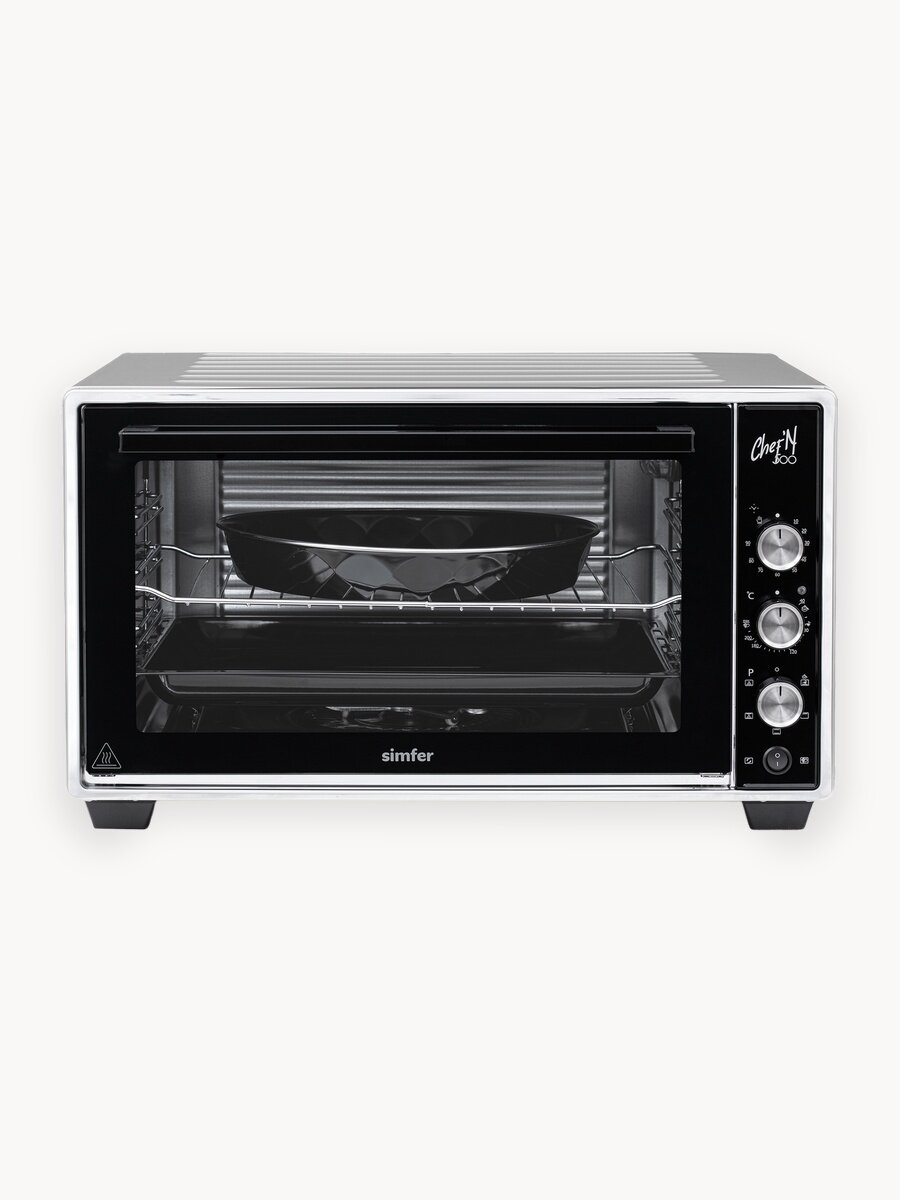 Духовой шкаф электрический Simfer настольный, 50л, 1400Вт, 5 режимов, конвекция, таймер, вертел, 5 ЛЕТ гарантия