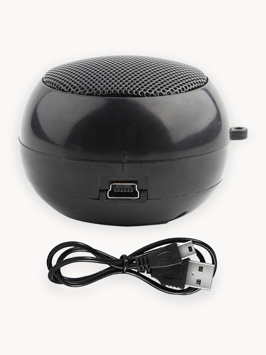 Мини-портативный дорожный динамик 3,5 мм со встроенным аккумулятором для мобильного телефона, MP3, ПК компактный водонепроницаемый громкий звук для использования на открытом воздухе, черный