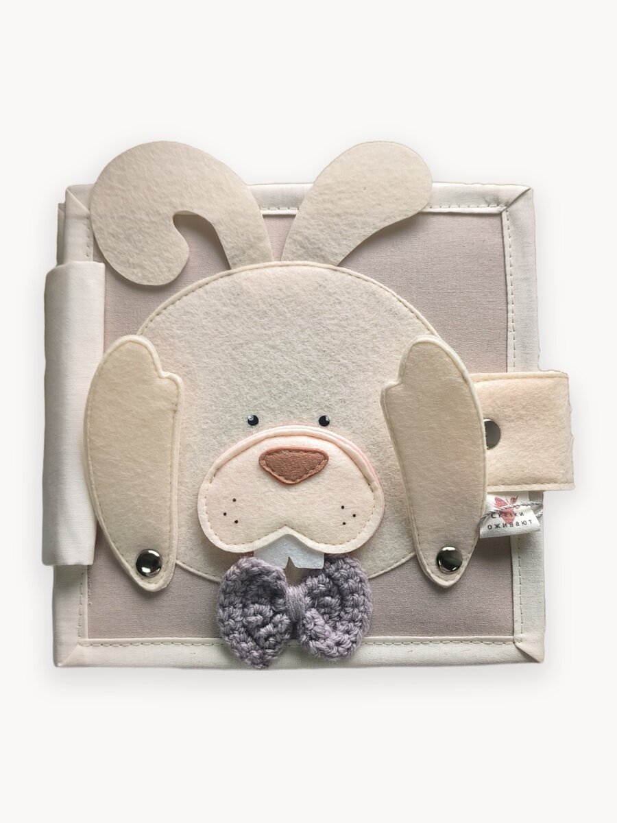 Книжка игрушка для малышей мягкая тактильная на липучках из фетра