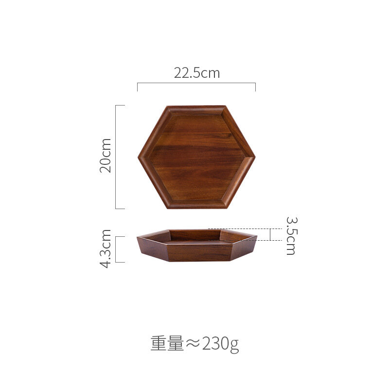 Деревянный поднос для чая, поднос для выпечки хлеба, подстаканник из натурального дерева акации