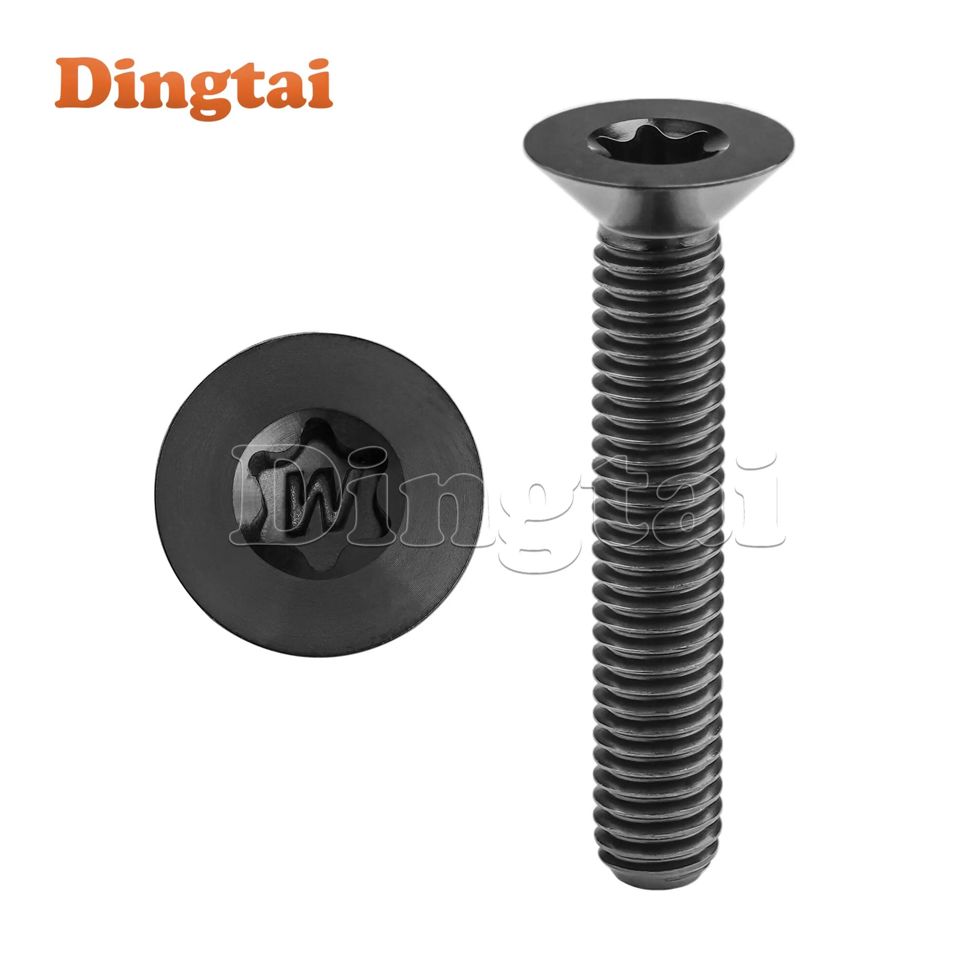 Dingtai титановые болты M6/M8 с потайной головкой Torx для велосипедов и мотоциклов M6, Black, 40mm
