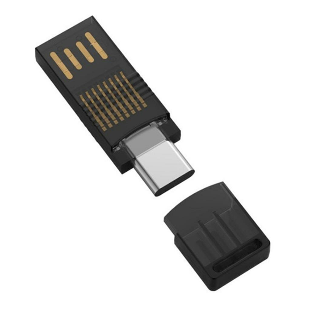 Адаптер Type C USB 3.0 для SD и microSD карт, Черный
