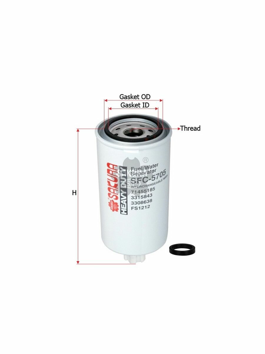 Фильтр топливный Sakura SFC5705 для AKSA, HITACHI / Акса, Хитачи