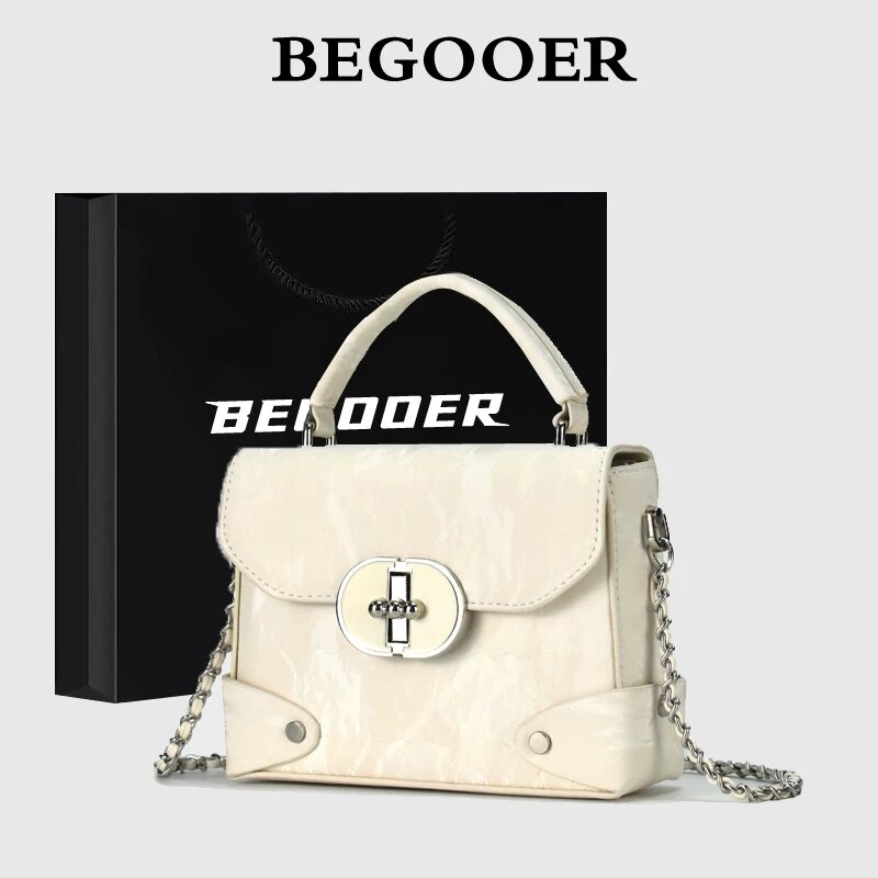 Сумка BEGOOER, высококачественная, маленькая квадратная, весенняя, стеганая, с цепочкой, в стиле Chanel, однотонная, на одно плечо, кроссбоди для женщин