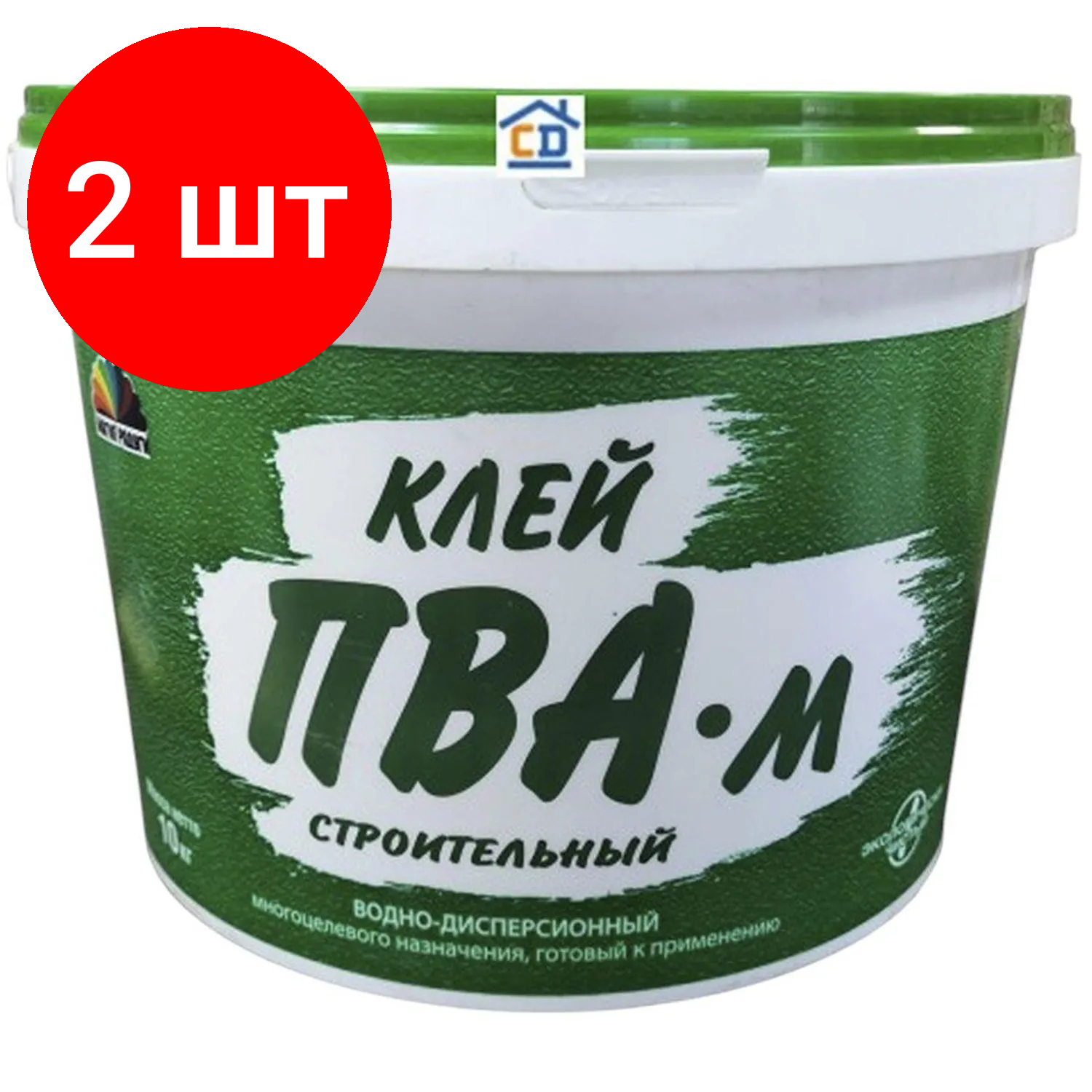Комплект 2 штук, Клей ПВА строительный Магия Радуги 10 кг (4833)