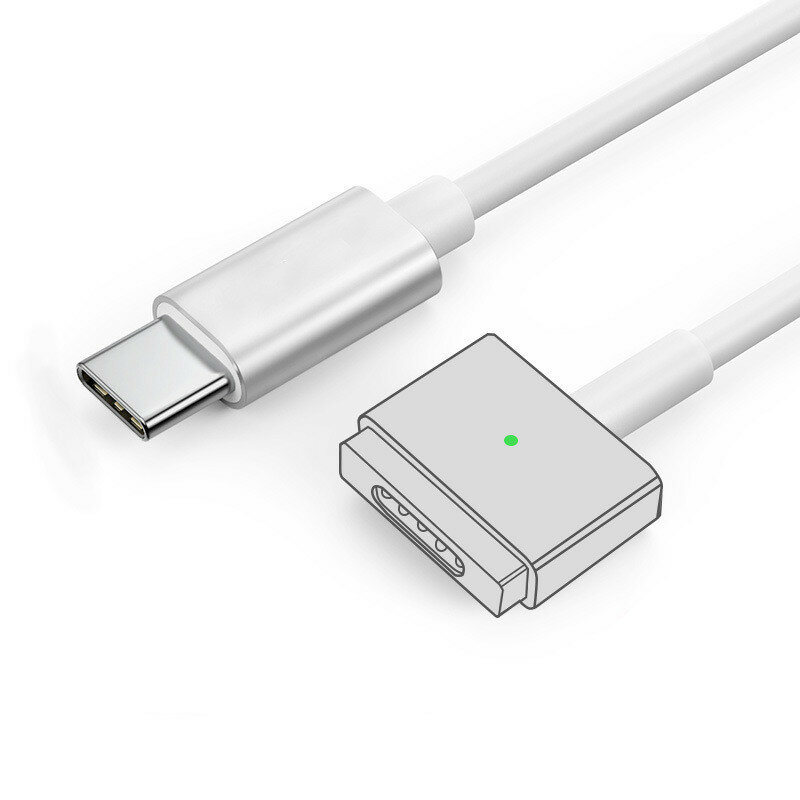 Кабель передачи данных typec to magsafe2 с быстрой зарядкой магнитный разъем для magsafe2