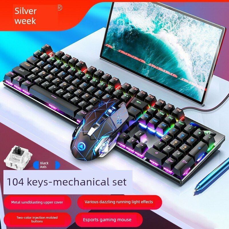 Комплект Spirit Blade Razer: механическая клавиатура (87/104 клавиш, зеленые переключатели), мышь и гарнитура —