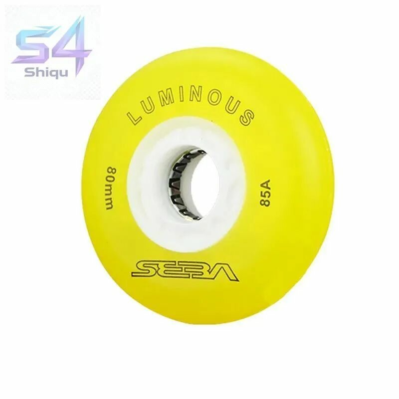 Колеса для роликов светящиеся Seba Luminous 80mm/85A желтые 4шт