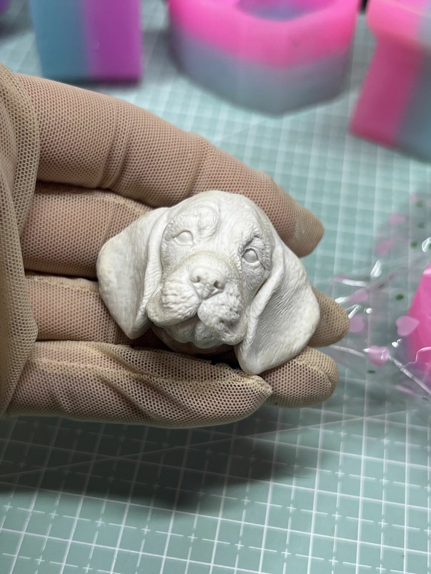 Авторский силиконовый молд Бигль (стандарт) — форма для эпоксидной смолы, гипса, мыла, полимерной глины