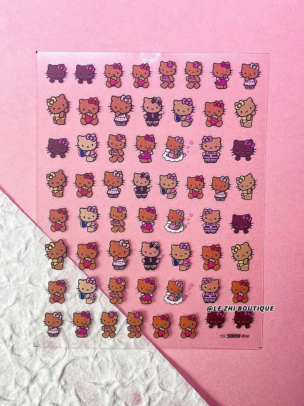 Наколейки для ногтей Hello Kitty Гавайская серия, Цвет: 1pcs