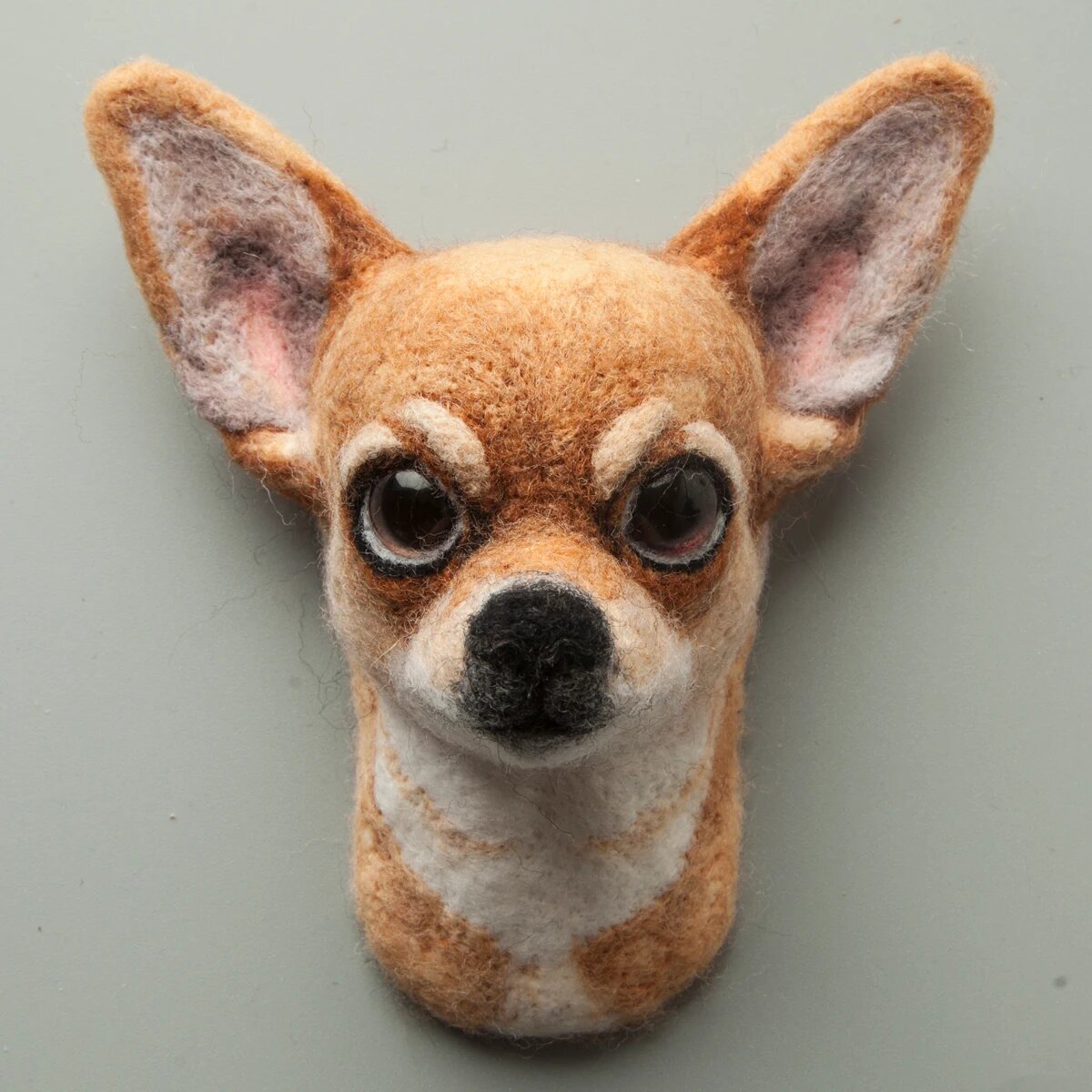 Шерстяной фетр для создания фоторамки и игрушек, набор для рукоделия Milk tea chihuahua