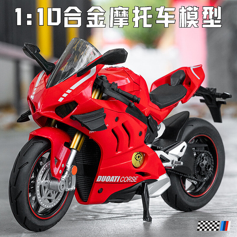 1:6 Масштабная модель мотоцикла Dudi Kawasaki с функцией зажигания и распыления для мальчиков, игрушечная машина из сплава