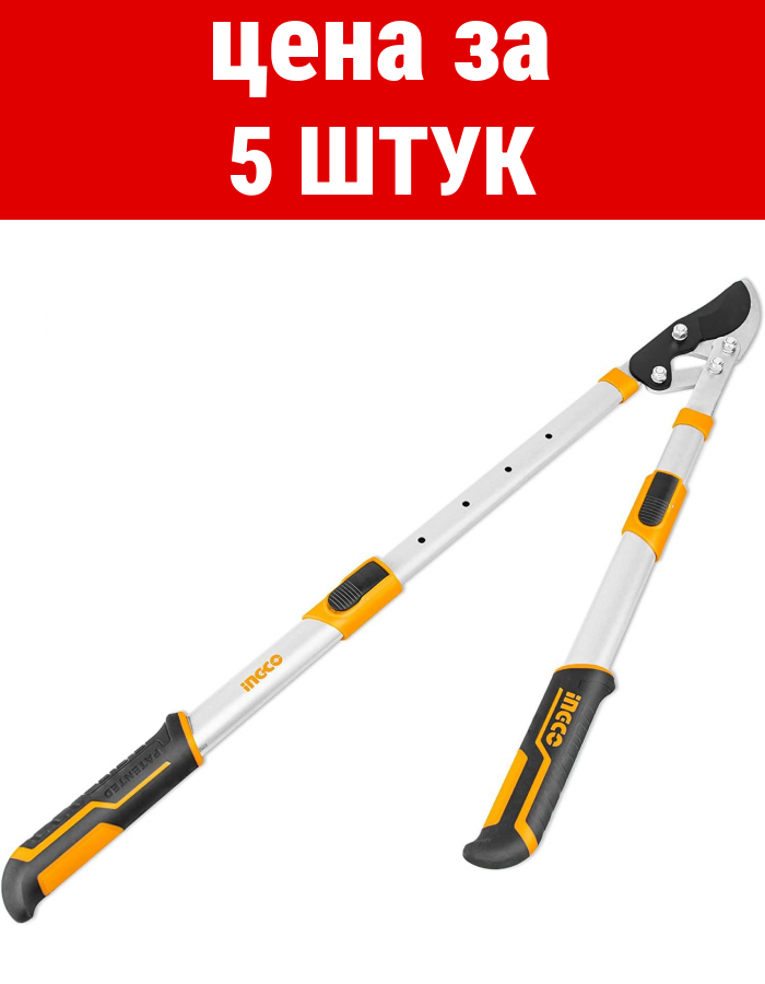 Комплект 5 шт, сучкорез С телеск ручк 660-860ММ С телеск ручк HLTS7401 INGCO //