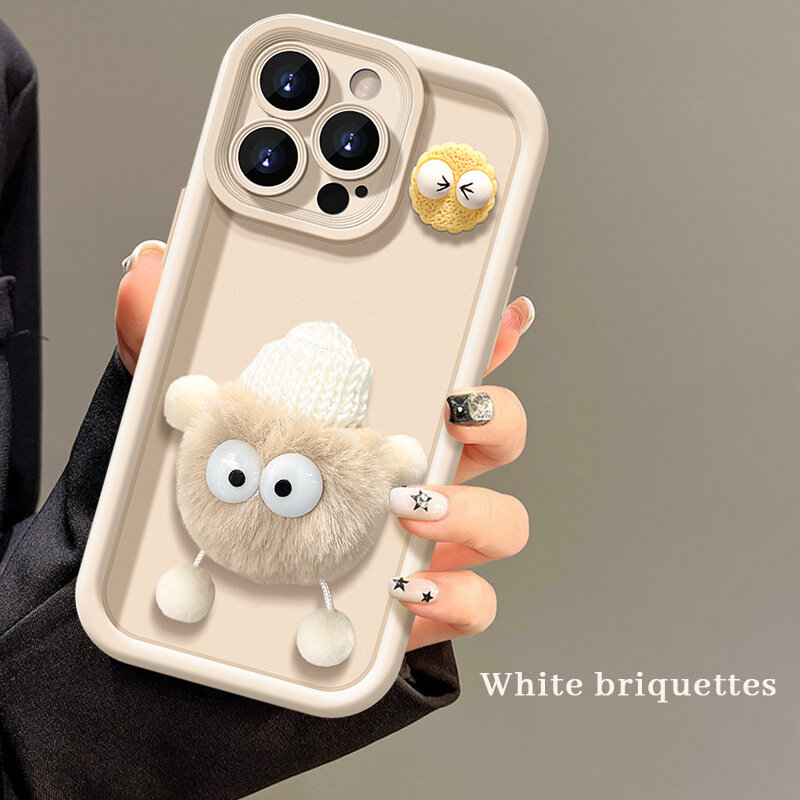 Чехол BRAND "Лестница + Кукла", для Samsung S24, силикон, белый