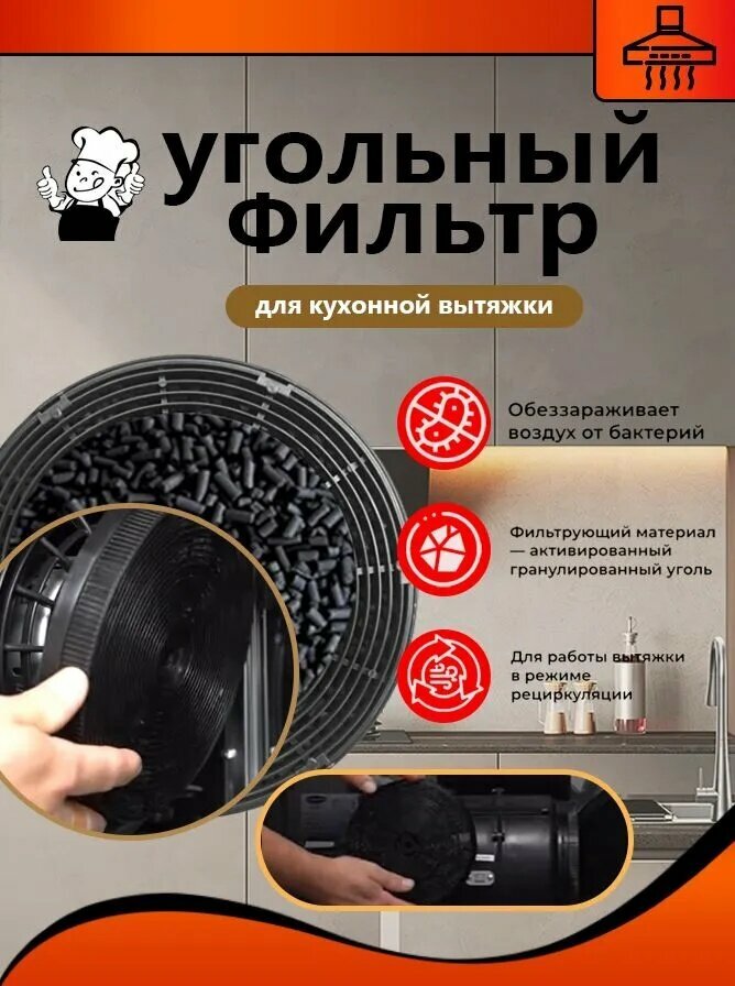 Совместимость с HVX-W672GBX Фильтр с активированным углем для вытяжки 1шт