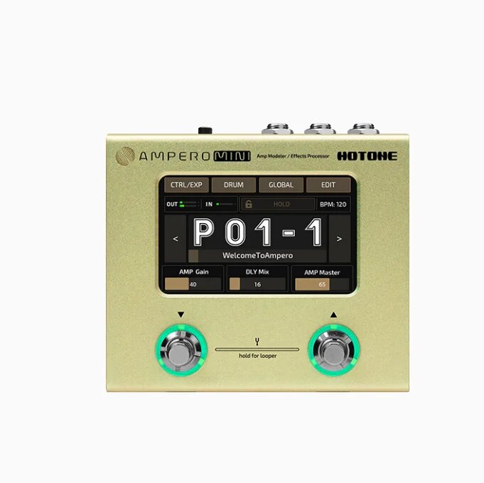 Hotone Ampero Mini MP-50 гитарный процессор Mustard Yellow