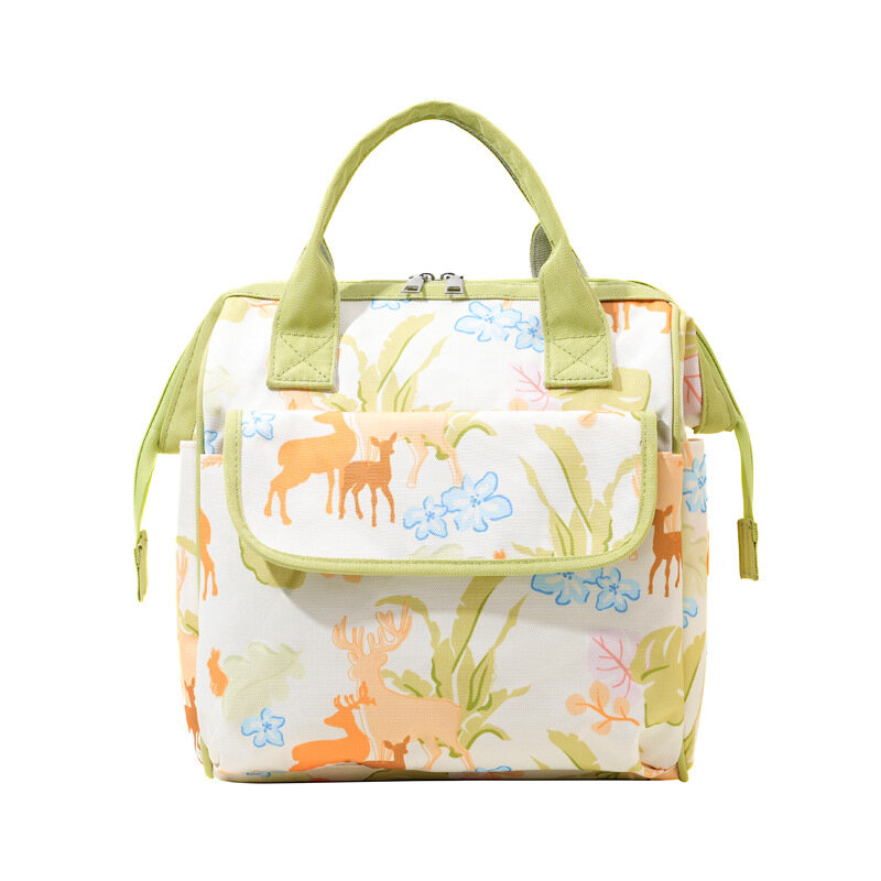 Сумка для мам для прогулок, многофункциональная сумка для мам, маленькая сумка из оксфордской ткани с цветными блоками, товары для малышей, рюкзак для бутылочек.