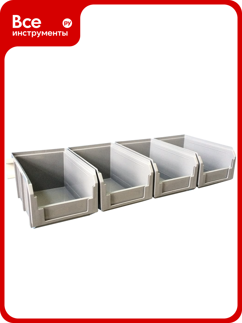 Настенный органайзер стелла-техник 4 ящика V-2, V-2-650-серый полипропиленовый настенный лоток для бытового хранения
