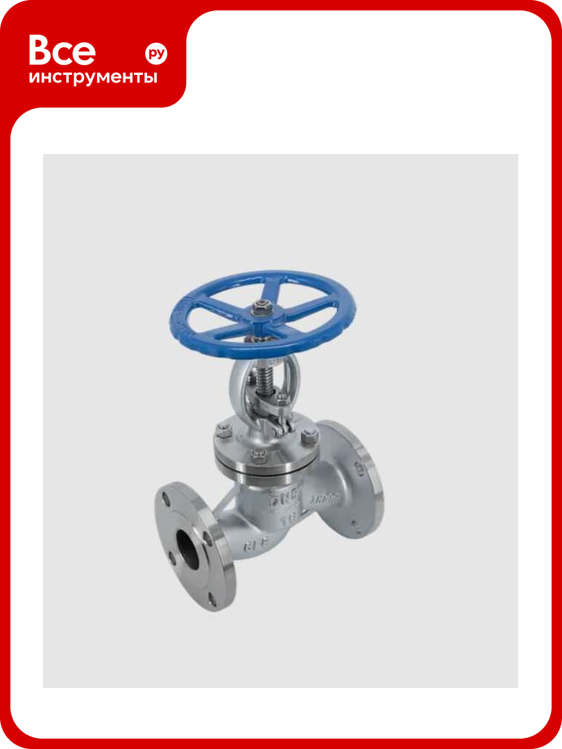 Вентиль запорный фланцевый NEWKEY нержавеющая сталь AISI304 DN50 (2), (CF8), PN16 NK-ZSf50/4