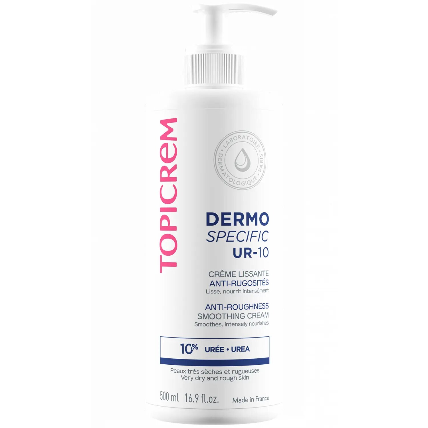 Крем Topicrem UR-10 для огрубевшей кожи, 10% мочевина и пчелиный воск, 500мл