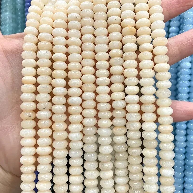 Бусины из натурального камня Abacus 5x8 мм, янтарный кунцит, оранжевый халцедон, свободное колесо, бусина-разделитель для ювелирных изделий, серьги-браслеты «сделай сам»