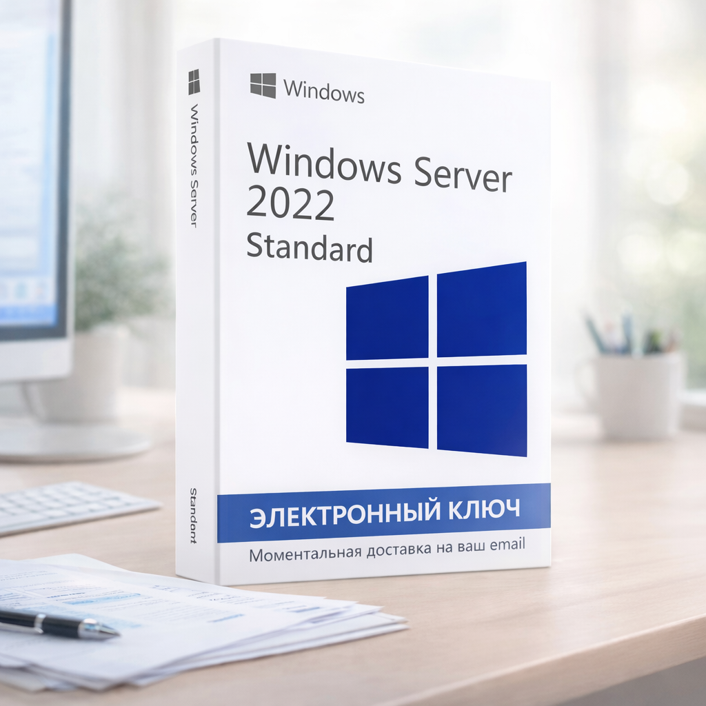 Microsoft Windows Server 2022 Standard (Стандартный), 1 ПК , лицензия , мульти-язычная