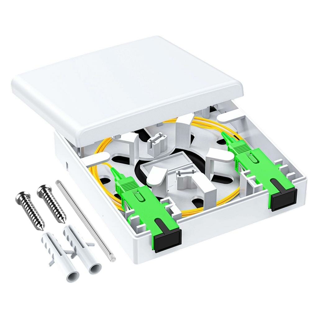 Волоконно-оптическая панель 86 типа, Отрезок провода с фланцем из ПК - Двойной