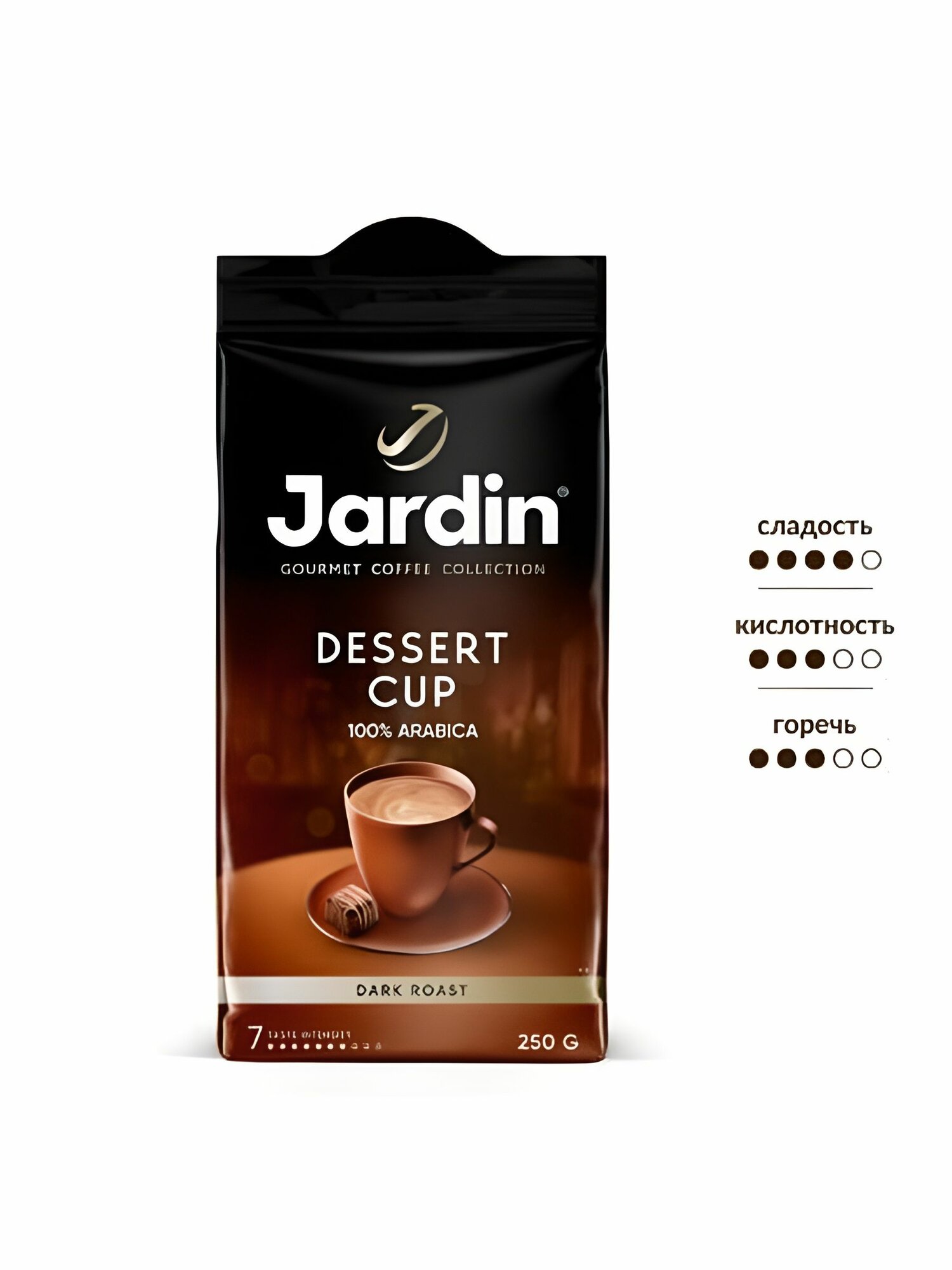 Кофе Jardin Dessert Сup молотый натуральный жареный, 250г