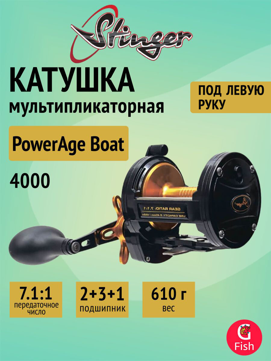 Катушка мультипликаторная Stinger PowerAge Boat Special 40L.