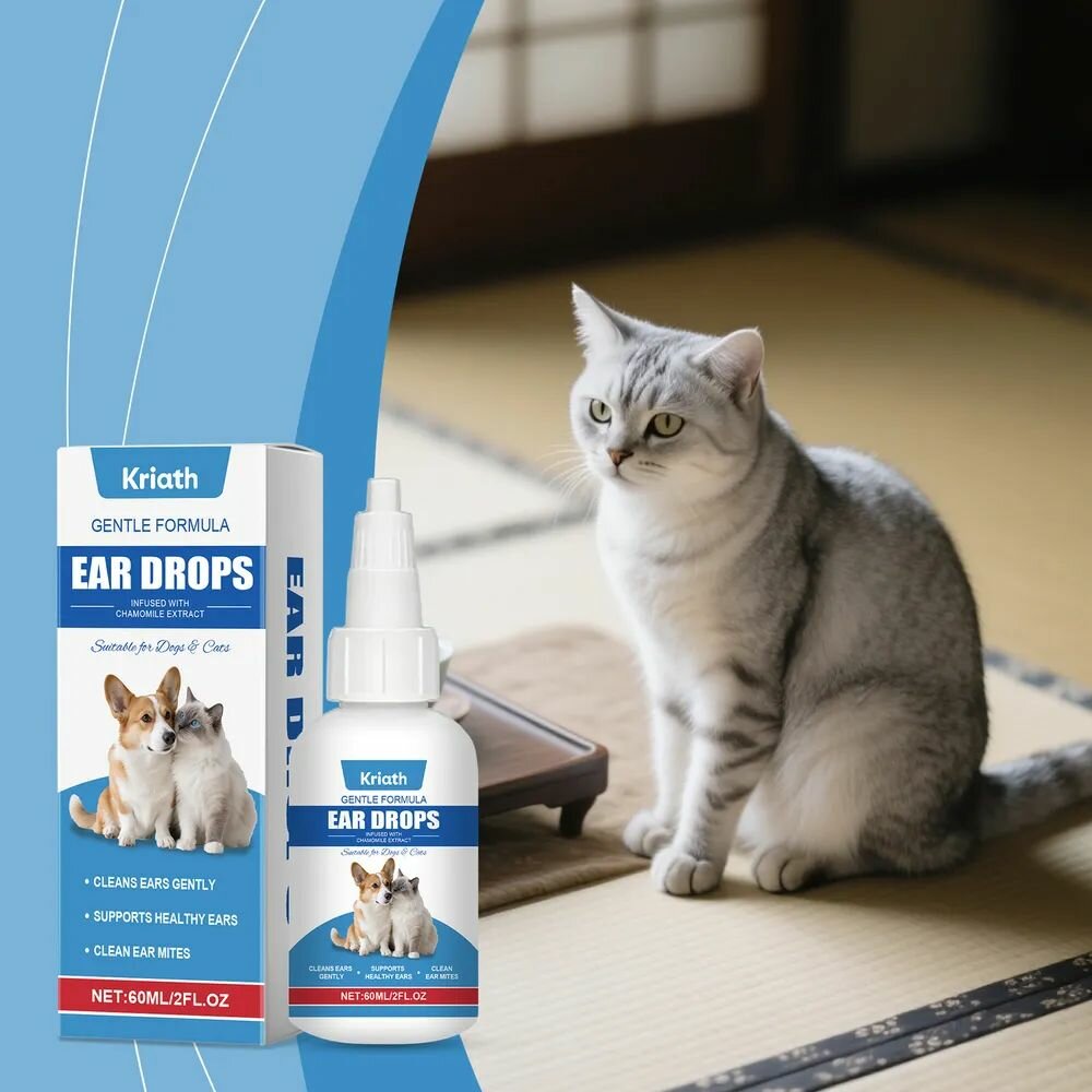 Уход за ушами домашних животных: ежедневные ушные капли для кошек и собак, очистка и приятный запах