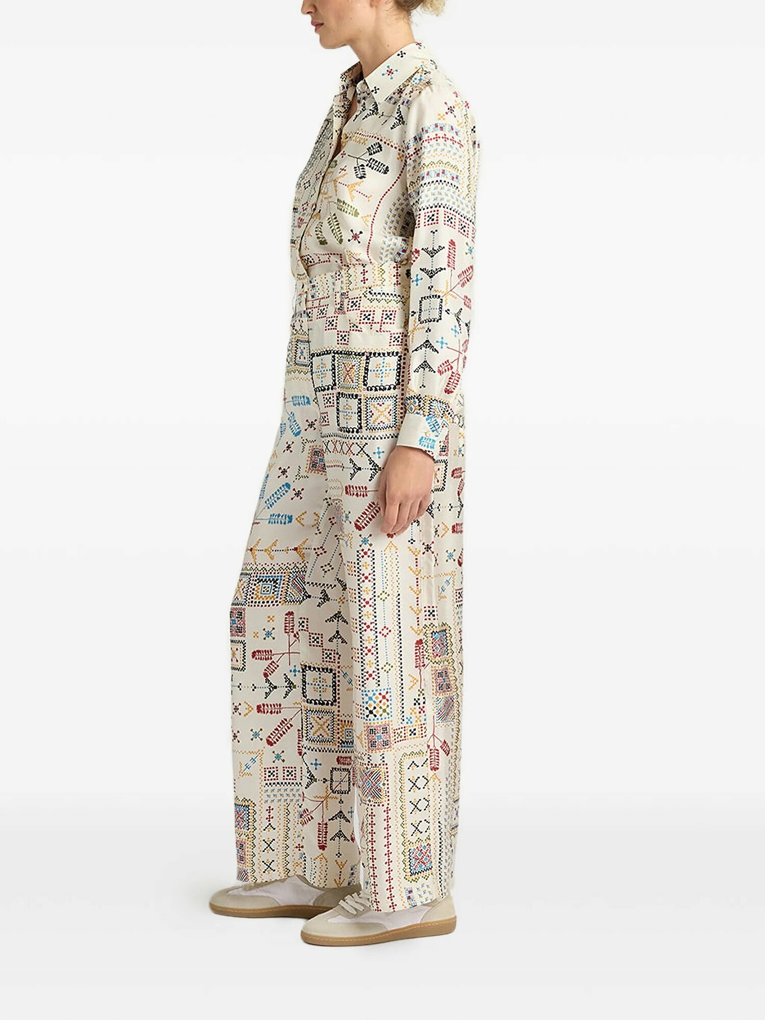 Брюки Momoni Printed straight trousers, размер 42, разноцветный — фото 1
