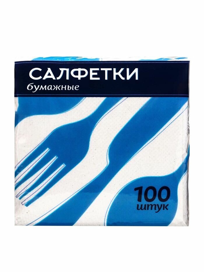 Салфетки бумажные Ромашка 24 24, однослойные, 100 шт.