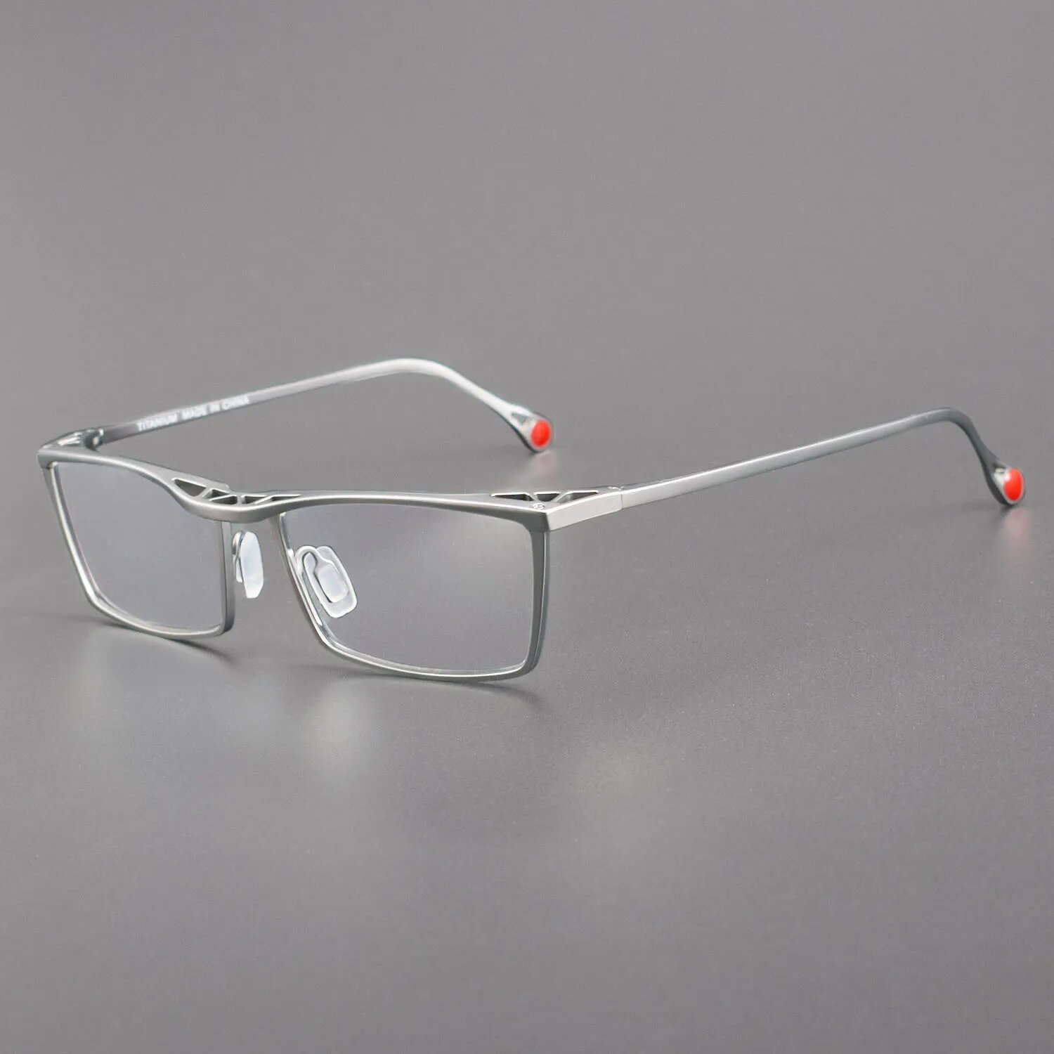 MUZZ Оправа для очков из чистого титана для взрослых серебристый