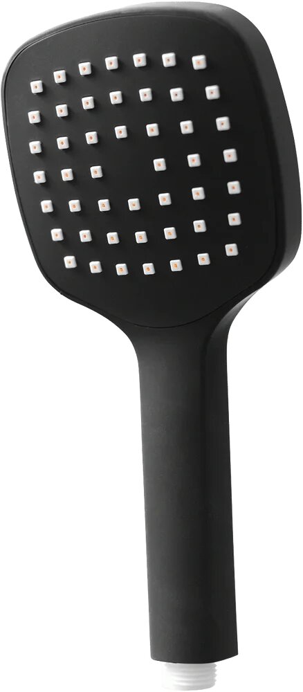 Душевая лейка Orange O-Shower S04HSB с экономией воды, лейка для душа, черная, глянцевая, квадратная