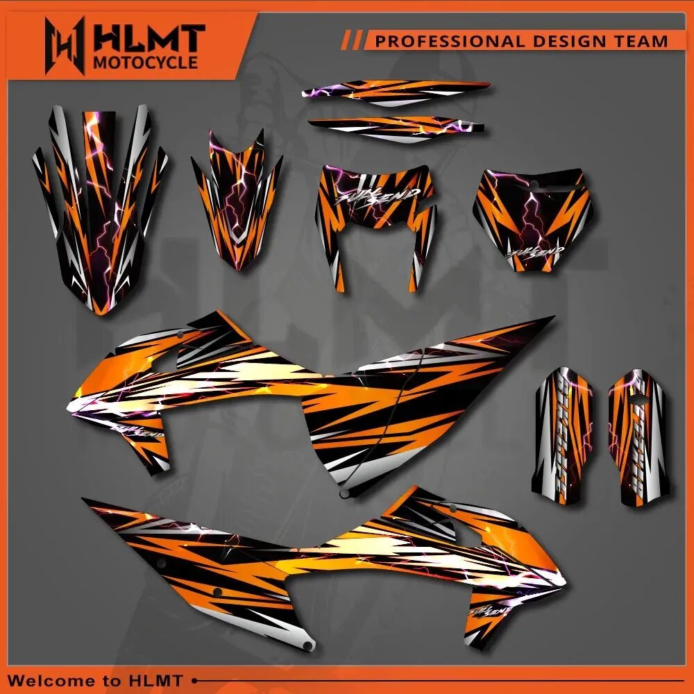 Наклейки на мотоцикл подходят для KTM 125 250 350 450 500 525 SX SXF 2019-2021 EXC XC XCW 2020-2022, комплект графических фоновых наклеек