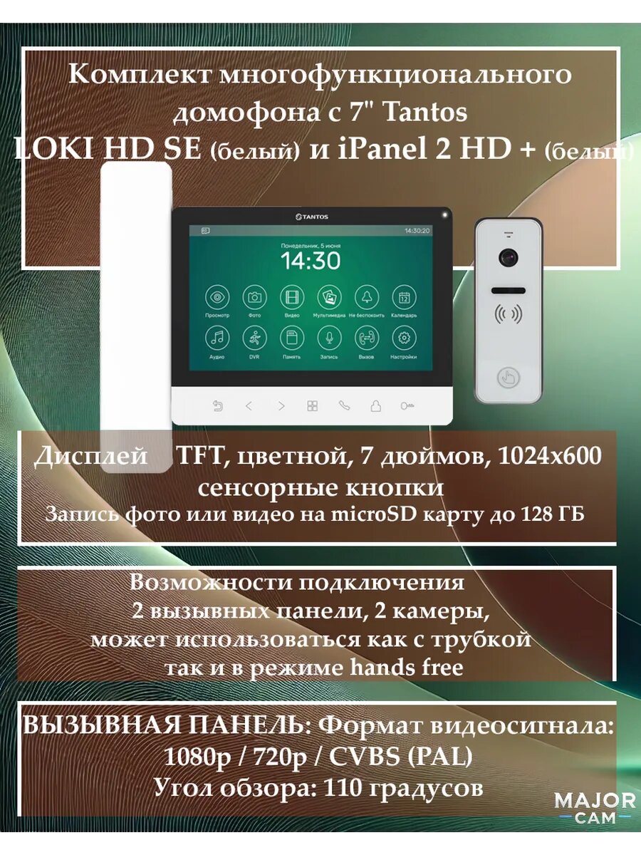 Комплект LOKI HD SE (белый) и iPanel 2 HD + (белая)