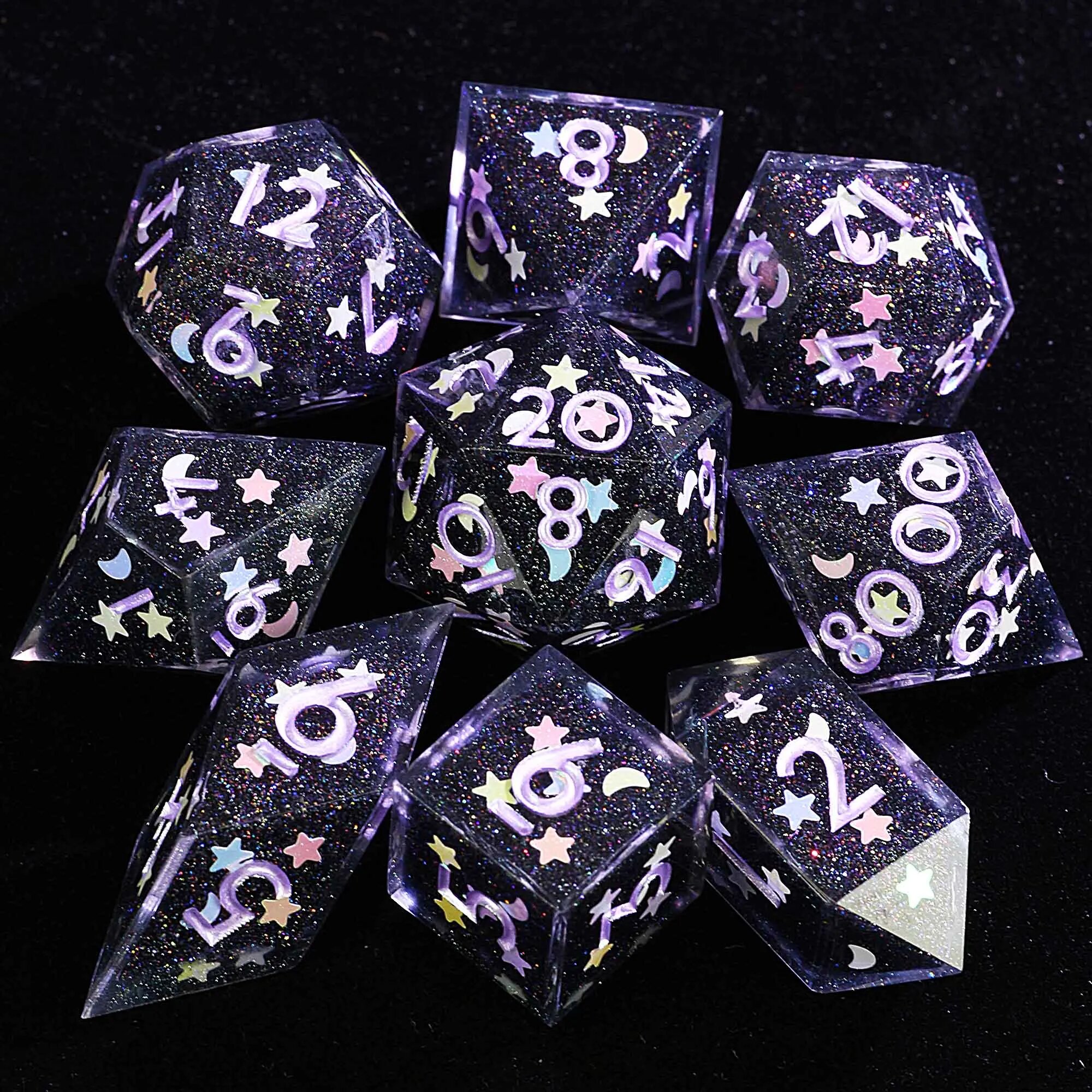 Набор кубиков D&D "Звездная Лунная Ночь" (9 шт)