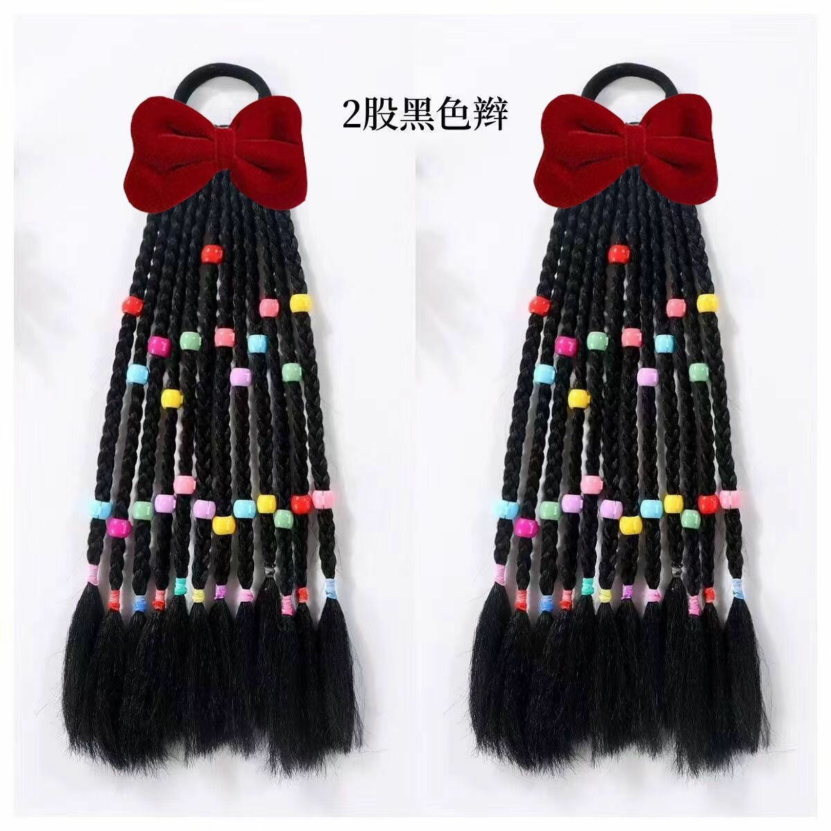 Парик-хвост для девочек, детские косички, разноцветные детские шнурки для плетения кос, стиль "грязных кос".