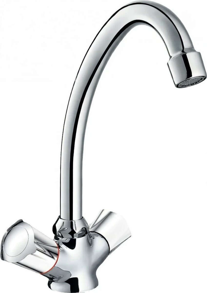 Смеситель RUSH Pioneer, для кухонной раковины, латунь, хром, 228x179x136 мм