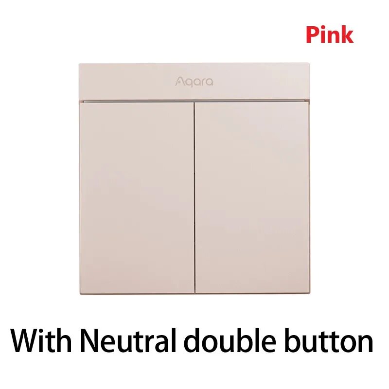 Aqara Smart Wall Switch H1M Zigbee 3.0 Pink 2 Key