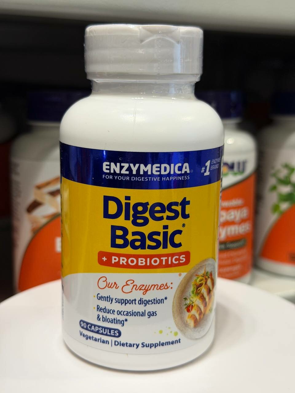 Enzymedica Digest Basic + Probiotics ферменты и пробиотики для пищеварения и поддержки микрофлоры кишечника 90 капсул