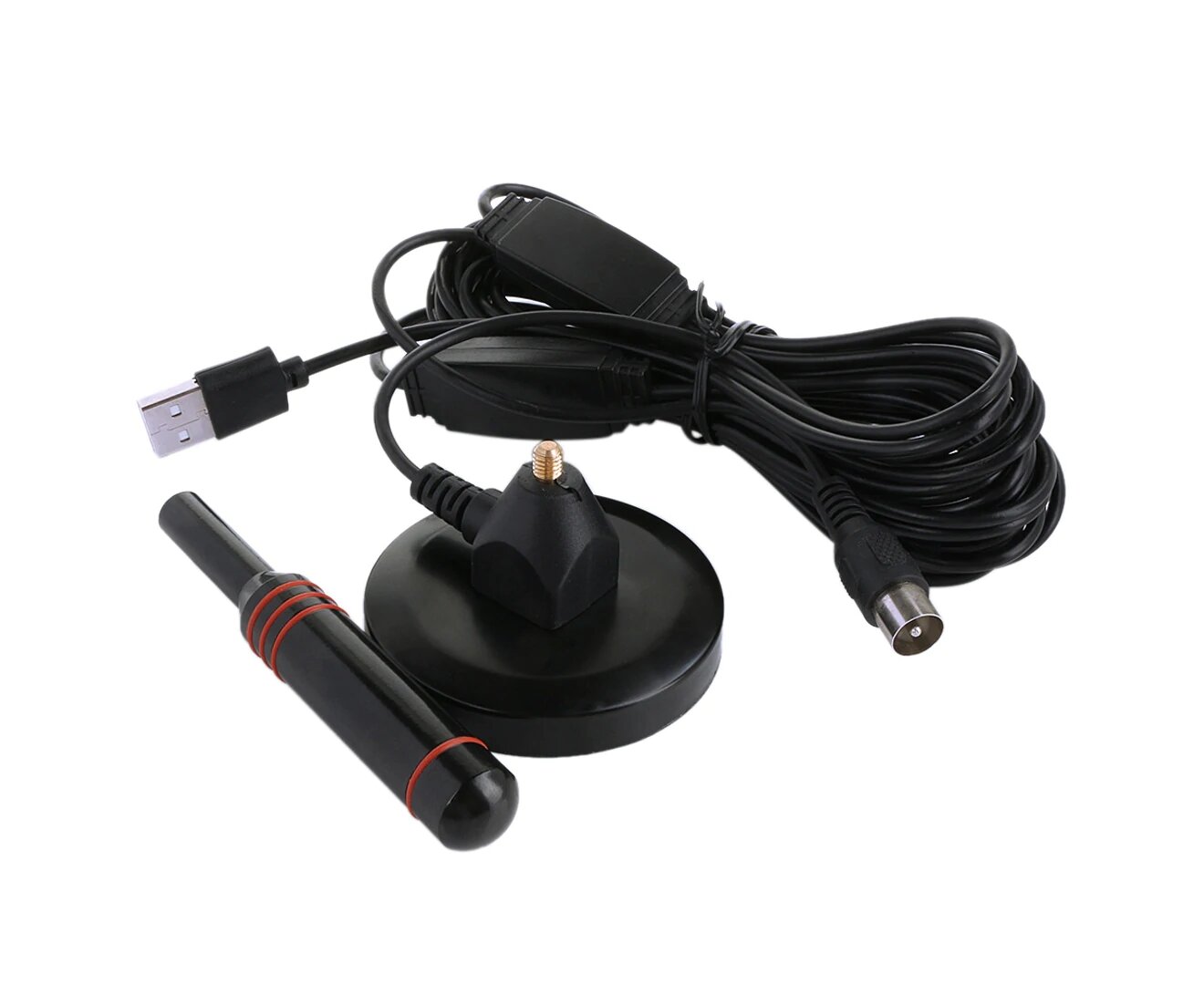 Антенна для цифрового телевидения HDTV015 Внутренняя 25dB Диапазон приема 50 миль Двойные усилители сигнала Усилитель VHF UHF Совместима с 720p 1080i 1080p ATSC Длина кабеля 3.0м/9.8ft