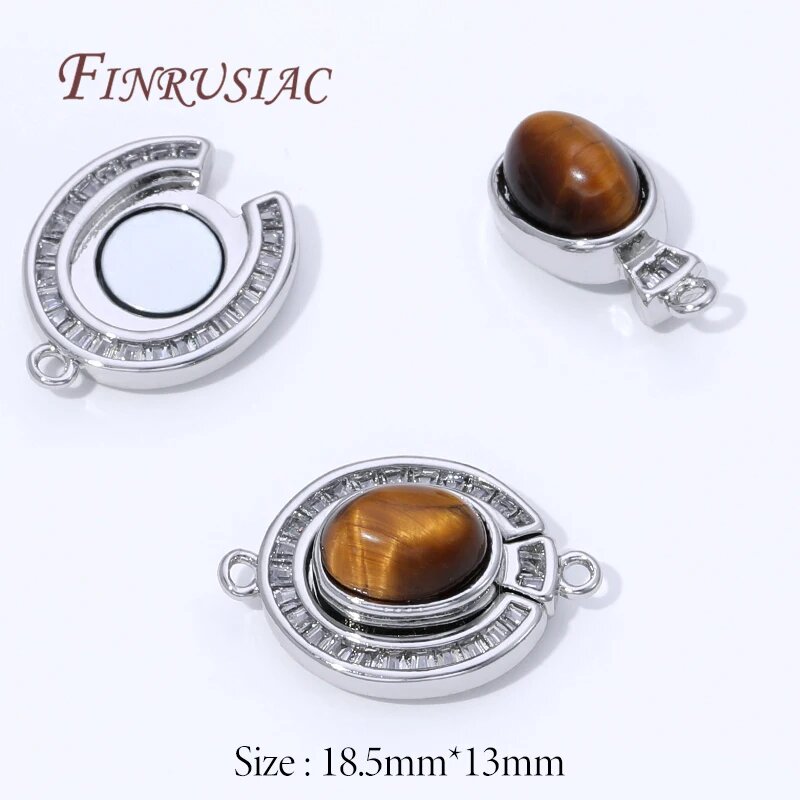 Магнитный замок для браслетов, золотопокрытый, FINRUSIAC